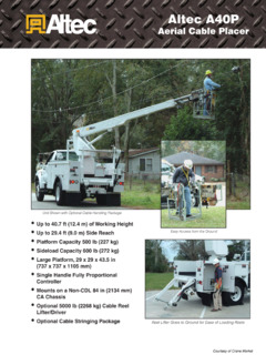 Truck Mounted Altec Specifications CraneMarket