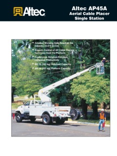 Altec AP45A Single Specifications CraneMarket