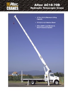 Altec AC18-70 Series Specifications CraneMarket