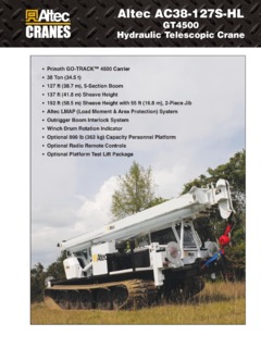 Altec AC38 Series Specifications CraneMarket
