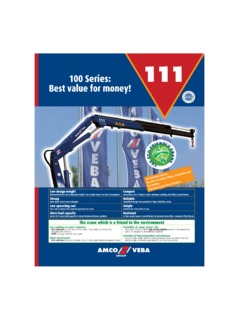 Amco Veba 111/3S Specifications CraneMarket