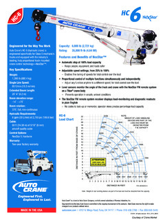 Auto Crane Specifications CraneMarket