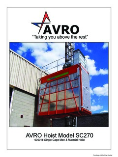 Construction Elevator Hoists Avro Specifications CraneMarket