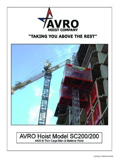 Construction Elevator Hoists Avro Specifications CraneMarket