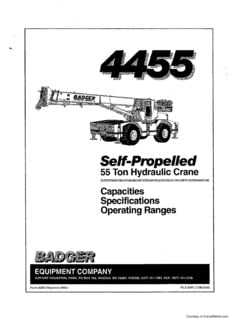 Rough Terrain Cranes Badger Equipment Company Specifications CraneMarket