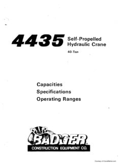 Rough Terrain Cranes Badger Equipment Company Specifications CraneMarket