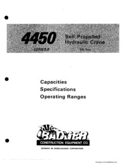 Badger Equipment Company 4450 Series B Specifications CraneMarket