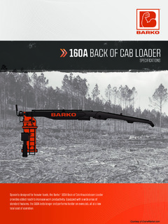 Loader Cranes Barko Specifications CraneMarket