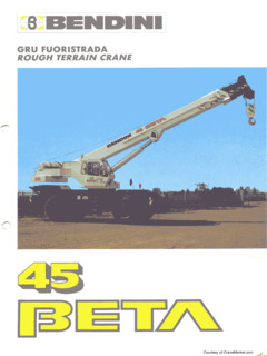 Bendini Specifications CraneMarket