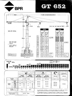 Tower Cranes BPR GT 652 Specifications CraneMarket