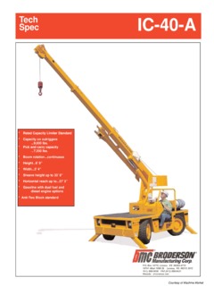 Broderson IC-40-A Specifications CraneMarket