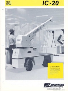 Broderson IC-20-1C Specifications CraneMarket