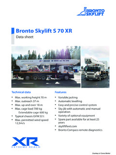 Bronto Skylift S 70 XR Specifications CraneMarket