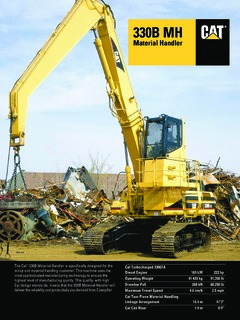 Caterpillar (CAT) 330B MH Specifications CraneMarket