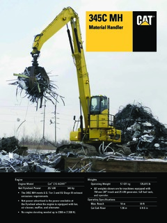 Caterpillar (CAT) 345C MH Specifications CraneMarket