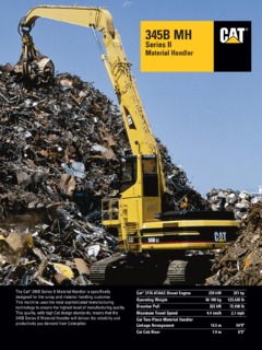 Material Handlers Caterpillar (CAT) 345B MH Series II Specifications ...