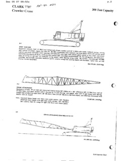 Crawler Cranes Clark Specifications CraneMarket