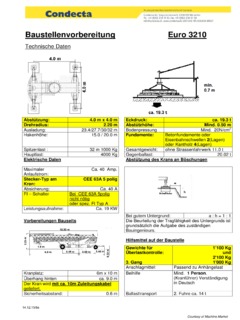 Tower Cranes Condecta Specifications CraneMarket