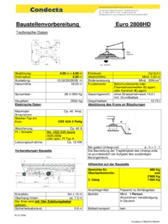 Condecta Specifications CraneMarket