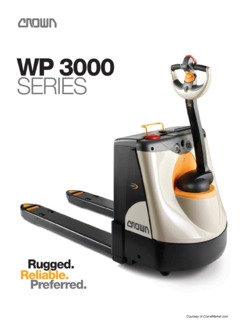 Crown WP 3000 SERIES Specifications CraneMarket