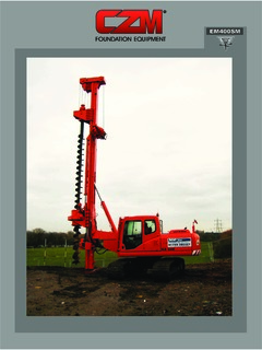 Drilling Rigs CZM Foundation Equipment EM400SM Specifications CraneMarket