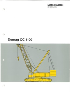 Crawler Cranes Demag Specifications CraneMarket