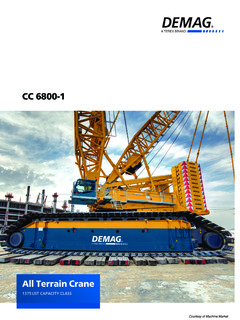 Crawler Cranes Demag Specifications CraneMarket