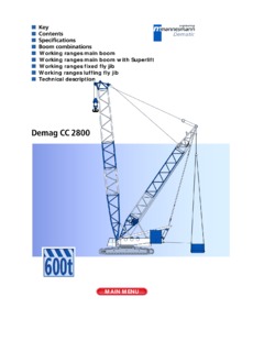 Crawler Cranes Demag Specifications CraneMarket