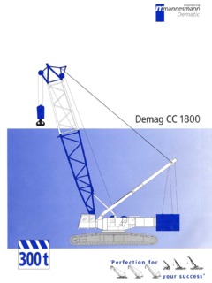 Crawler Cranes Demag Specifications CraneMarket