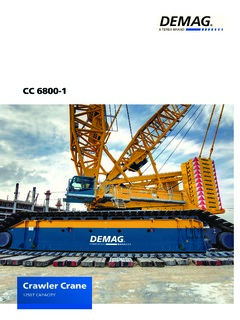 Crawler Cranes Demag Specifications CraneMarket
