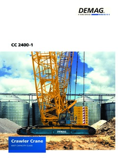 Crawler Cranes Demag Specifications CraneMarket