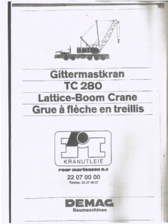 Truck Cranes Lattice Boom Demag Specifications CraneMarket