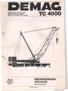 Demag TC 4000 Specifications CraneMarket