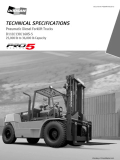 Lift Truck Forklifts Doosan D110S-5 Specifications CraneMarket