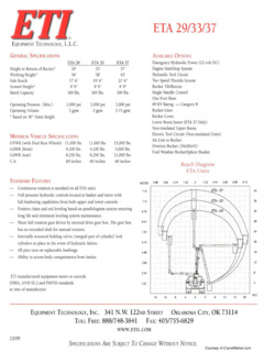 ETI Specifications CraneMarket