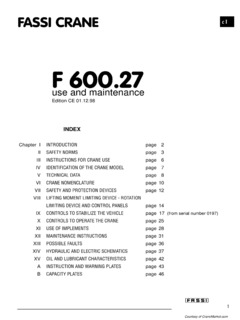 Fassi Specifications CraneMarket