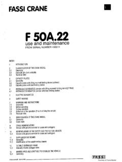Fassi F50A.22 Specifications CraneMarket