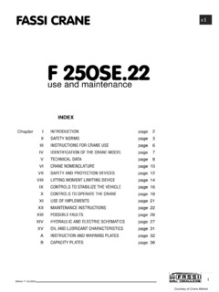 Fassi F250SE.22 Specifications CraneMarket