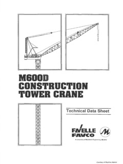 Tower Cranes Favelle Favco M600D Specifications CraneMarket
