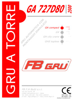 FB Gru GA 727D80 Specifications CraneMarket