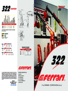 Ferrari 322 A3 Specifications CraneMarket