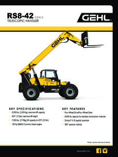 Gehl RS8-42 GEN:3 Specifications CraneMarket