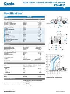 Telehandlers Genie Specifications CraneMarket