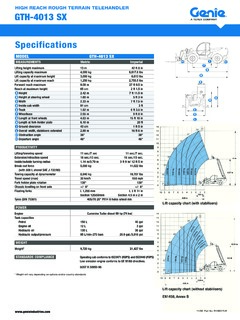 Telehandlers Forklifts & Lift Trucks Genie Specifications CraneMarket