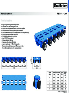 Self-Propelled Module Transporters (SPMT's) Goldhofer Specifications CraneMarket