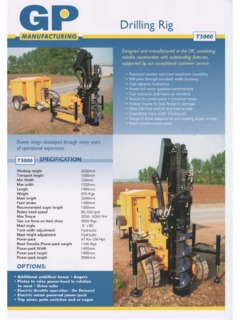 Drilling Rigs GP Manufacturing Specifications CraneMarket
