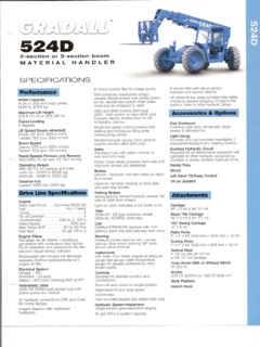 Telehandlers Gradall 524D Specifications CraneMarket