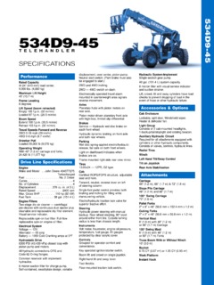 Telehandlers Gradall 534D9-45 Specifications CraneMarket