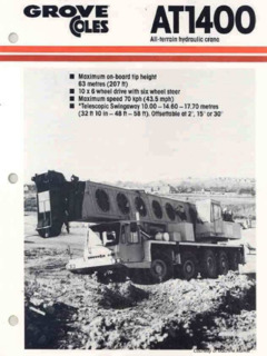 Grove Coles Specifications CraneMarket