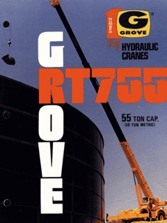 Grove RT755 55-Ton Rough Terrain Crane For Sale Hoists & Material ...